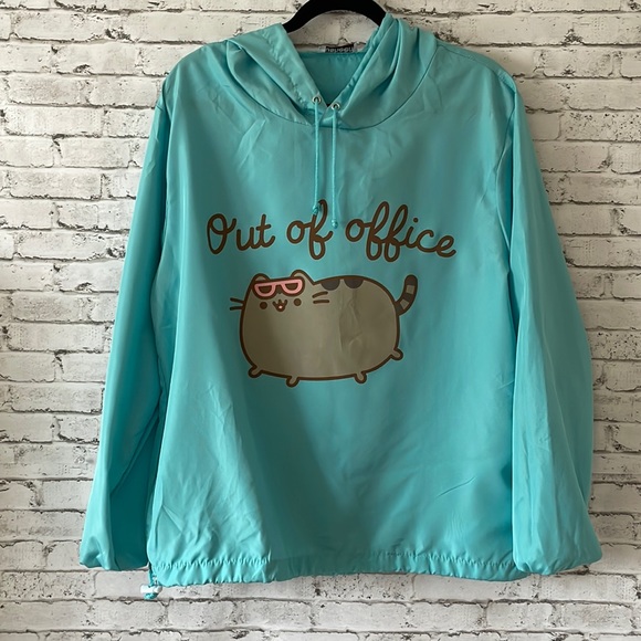 Pusheen | Jackets & Coats | Pusheen Out Of Office Windbreaker Hooded ...